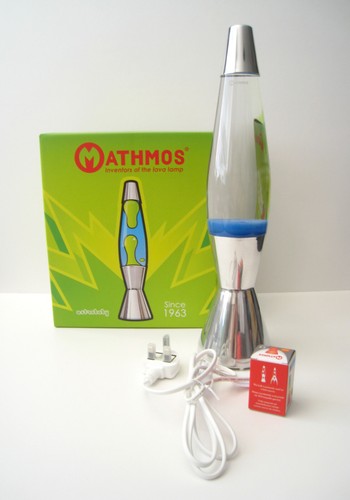 New - Mathmos Astrobaby Limited Edition Lava Lamp (Clear Liquid & Blue ...