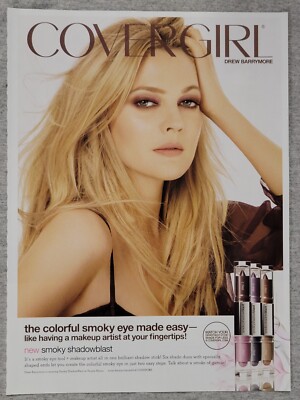 2010 Magazine Advertisement Page Covergirl Eye Makeup Drew Barrymore ...