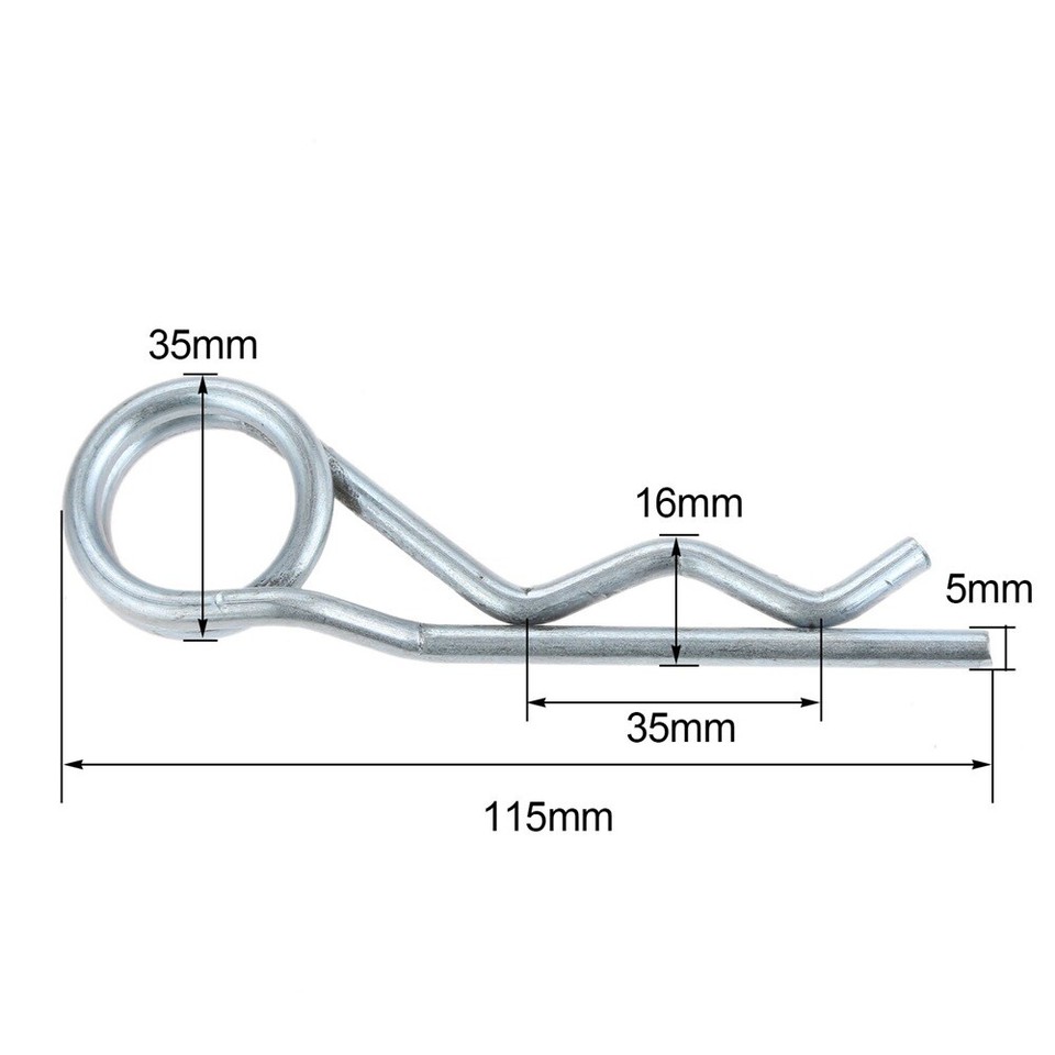 R Type Cotter Pins Double Ring Safety Split Pins Fixings Securing Clip ...