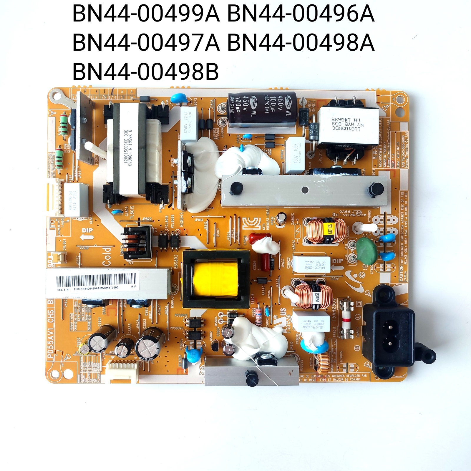 PD55AV1_CHS BN44-00499A = BN44-00498A = BN44-00498B Power fits ...