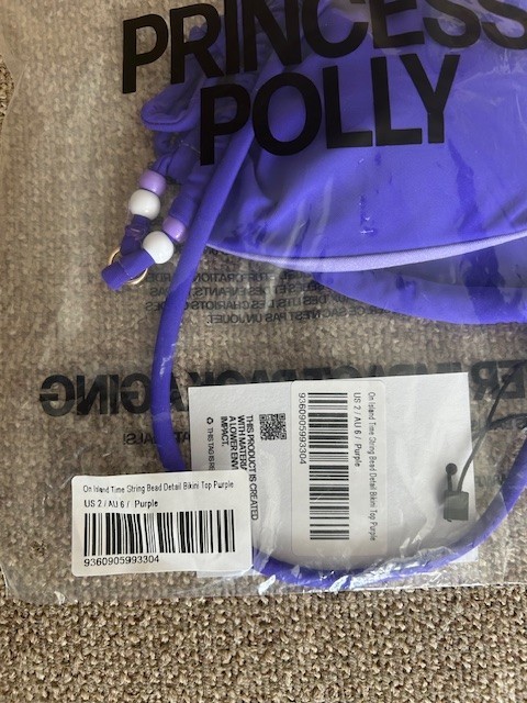 Princess Polly On Island Time Purple String Bikini New with Tags Size 2 ...