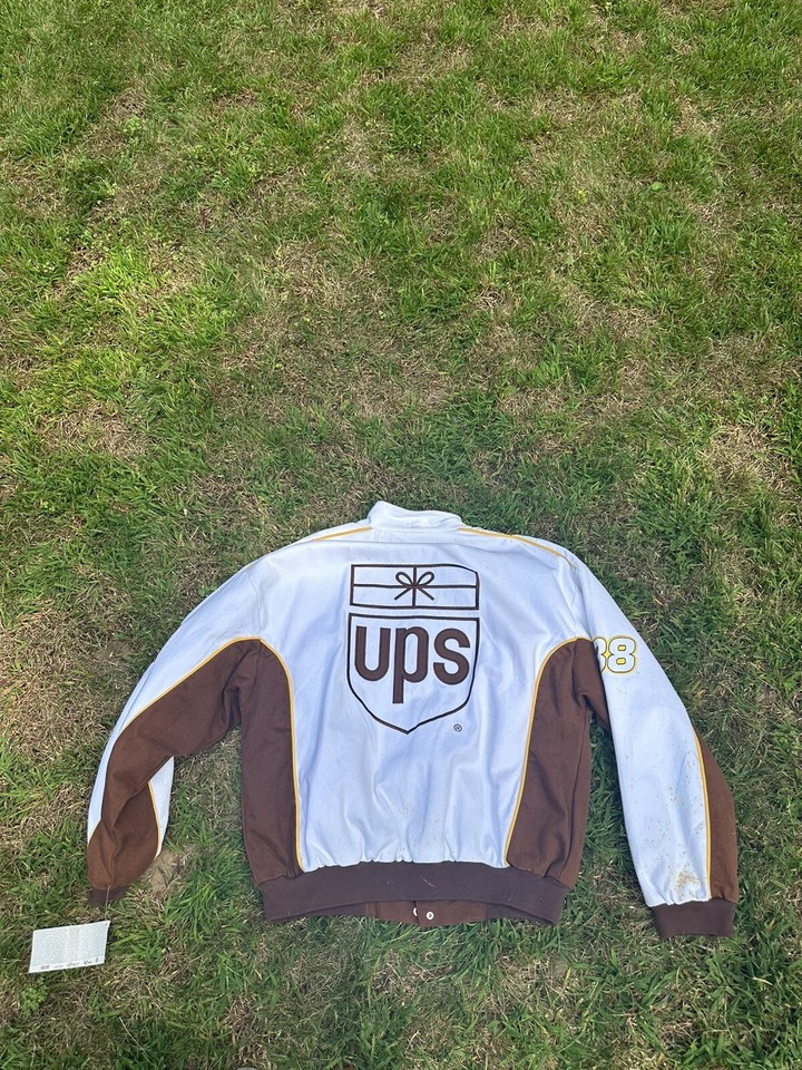 Vintage UPS nascar jacket Size XL Dale Jarrett Embroidered racing | eBay