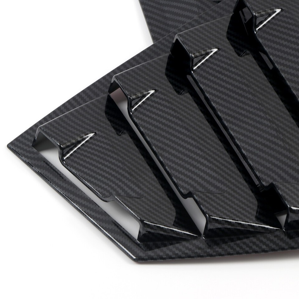 Carbon Style Rear Window Louvers Shutter Cover Trim For Subaru WRX STi ...