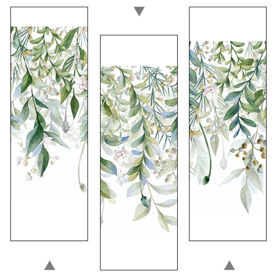 2 Pcs PVC Wall Leaf Pattern Decorative Wall Paper for Art Room | eBay ...