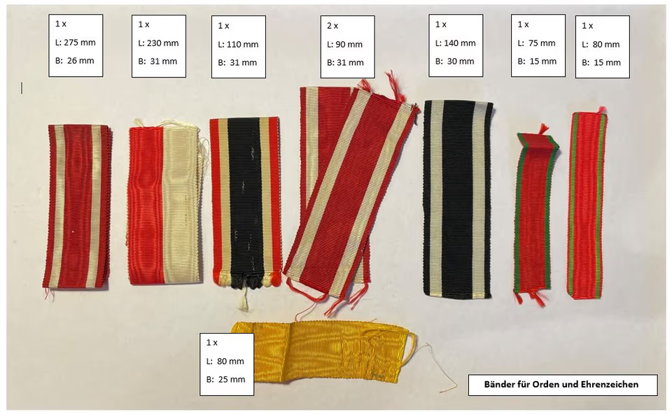 Bänder für Orden und Ehrenabzeichen verschiedene Ausführungen | eBay