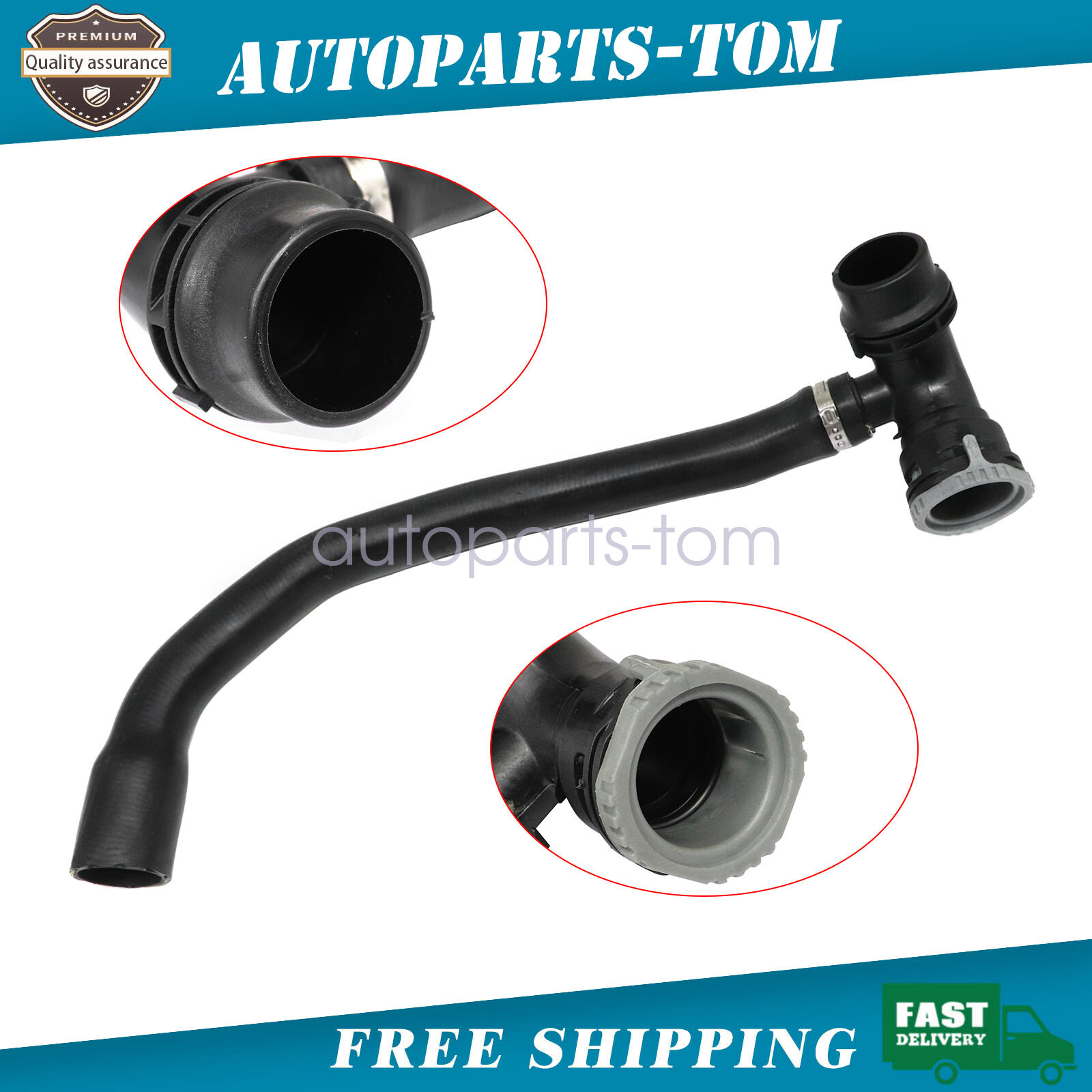 For Volvo S60 S80 V70 XC60 XC70 XC90 Radiator Coolant Hose Pipe ...