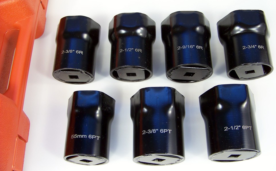 7pc 1/2 Drive SAE / Metric Thin DEEP Axle Lock Nut SOCKET SET 6 Pt Hex ...