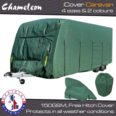 Caravan Covers Waterproof Breathable, 4-Ply, 4 Zips, Secure Straps ...