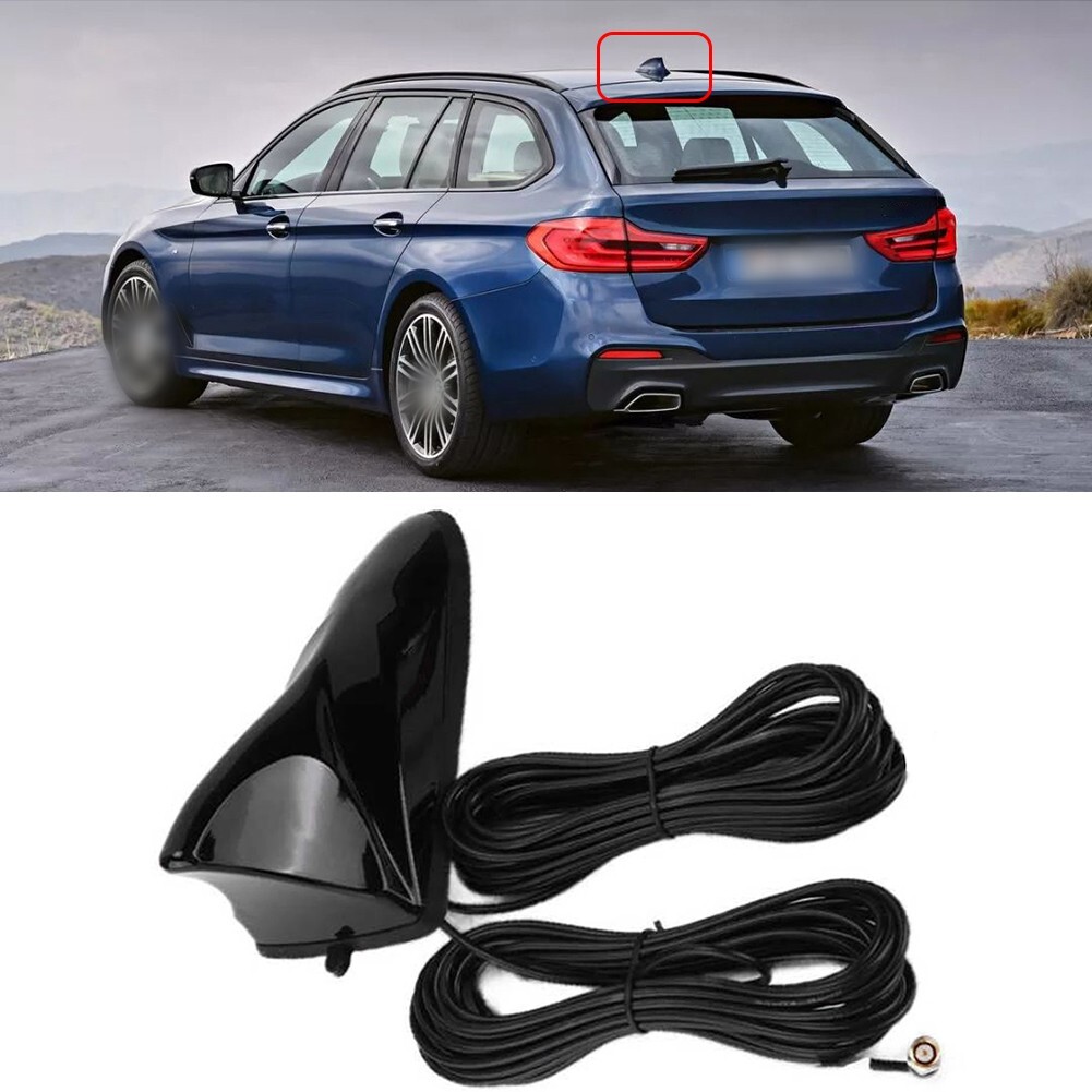 1Set New Car Fin Aerial Antenna Roof GPS AM/FM Radio Signal Tuner DAB+ ...