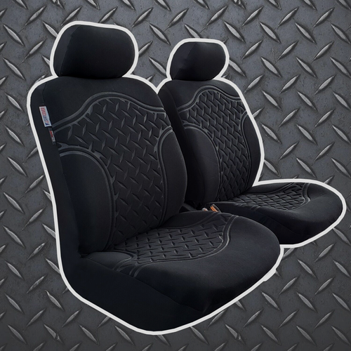 Suede Seat Covers For NISSAN MAXIMA 2009-2012 Embossed Carbon Black ...