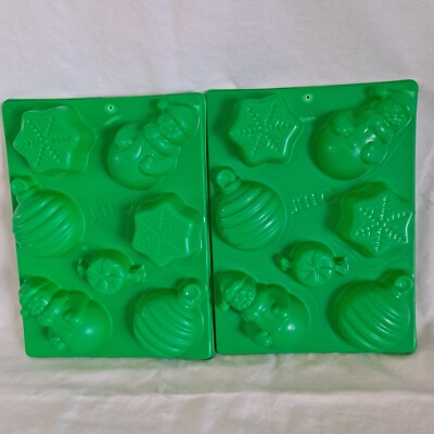 Lot 2 Jello Jigglers JELL-O MOLDS Christmas Candy Gelatin Shots Snowman ...