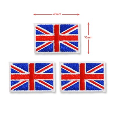 3 x Union Jack Flag Small Iron-On/ Sew-On Patch Badge | eBay