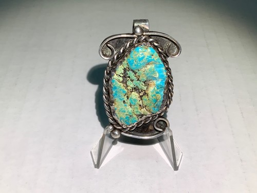 Sterling Silver & Turquoise Pendant Wayne Etsitty | eBay