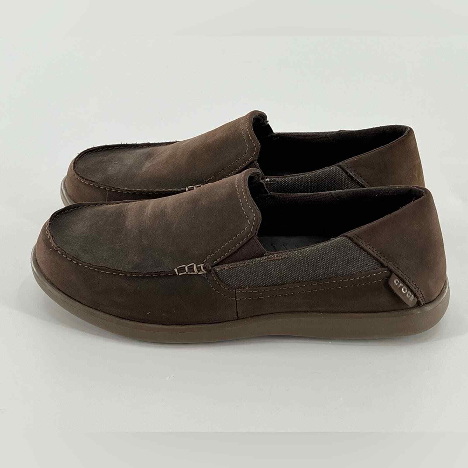 Crocs Santa Cruz Leather Loafers Triple Comfort 9 - Gem