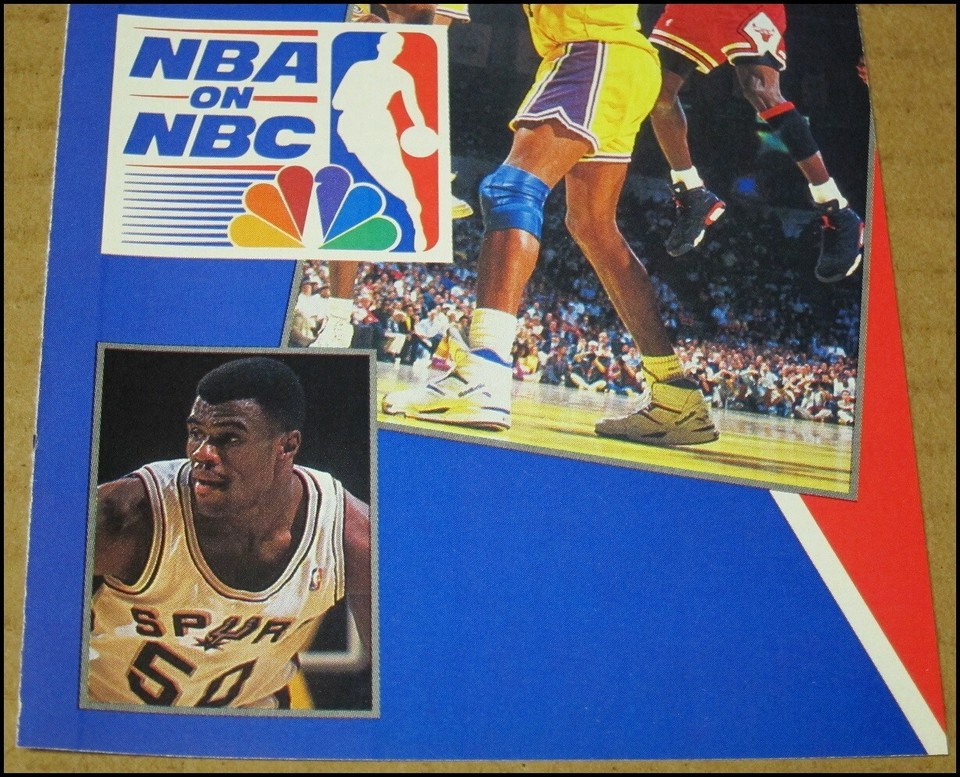 1991 NBA on NBC Print Ad Advertisement Michael Jordan Larry Bird Magic ...