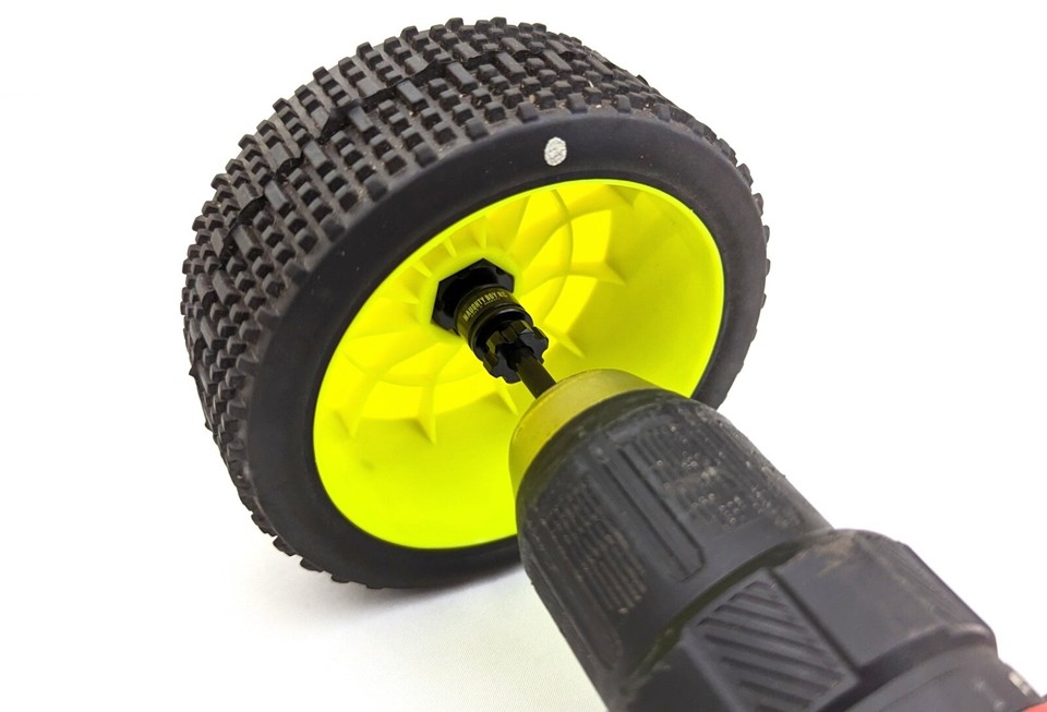 Naughty Boy RC Tire Break In Tool 2in1 12mm 17mm Buggy 1/10 1/8 Car SCT ...