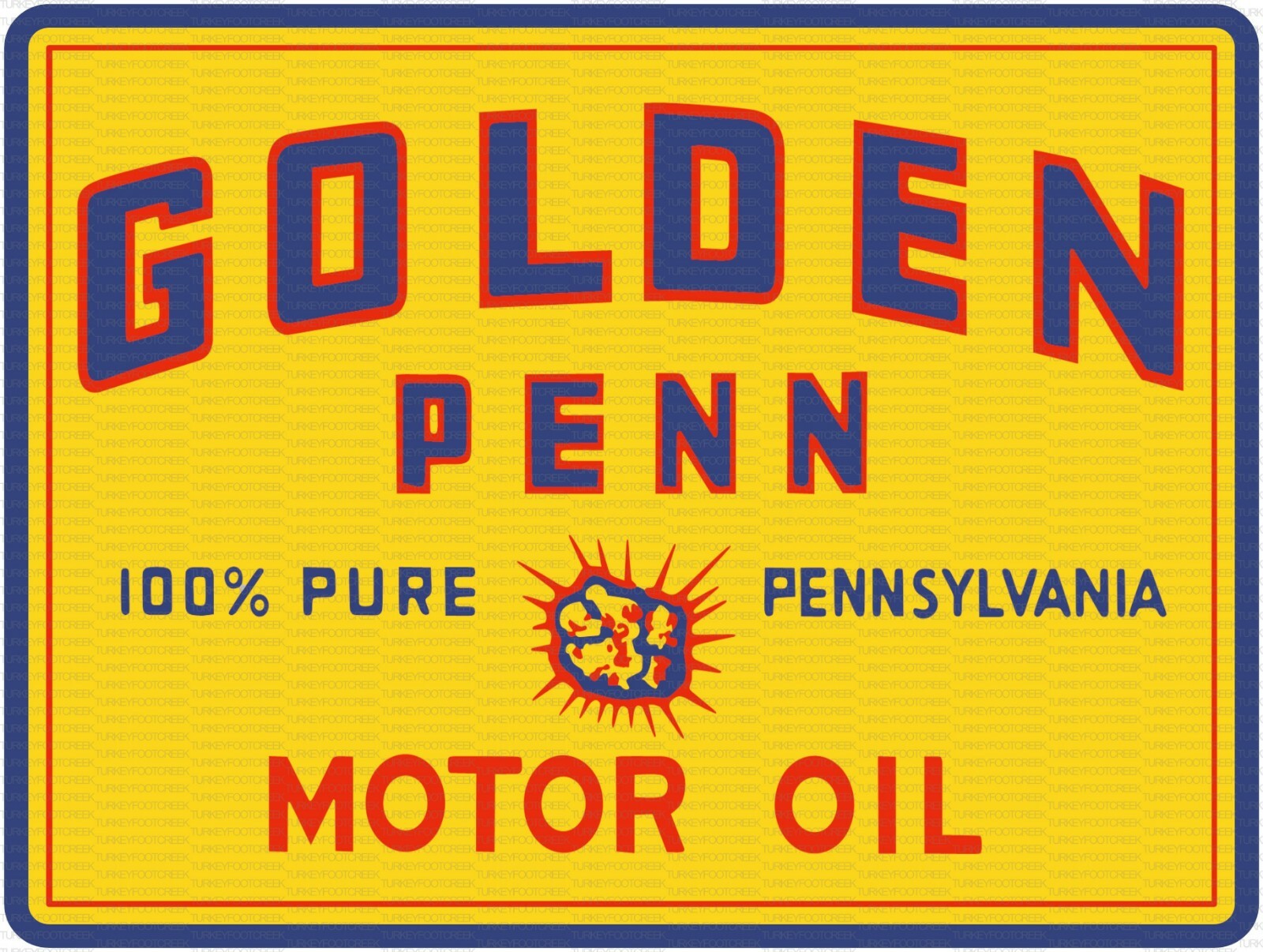 Golden Penn Motor Oil 9" x 12" Metal Sign | eBay