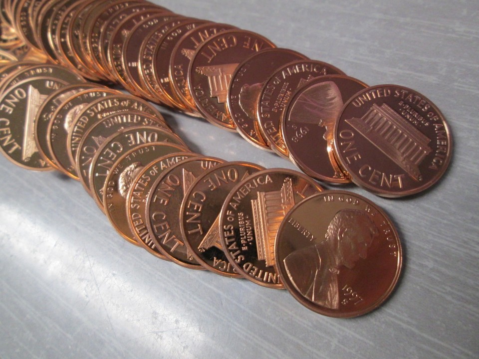 Roll of 1994-1998 US Proof Lincoln Pennies 1 Cent Coins _ 40 Coins | eBay