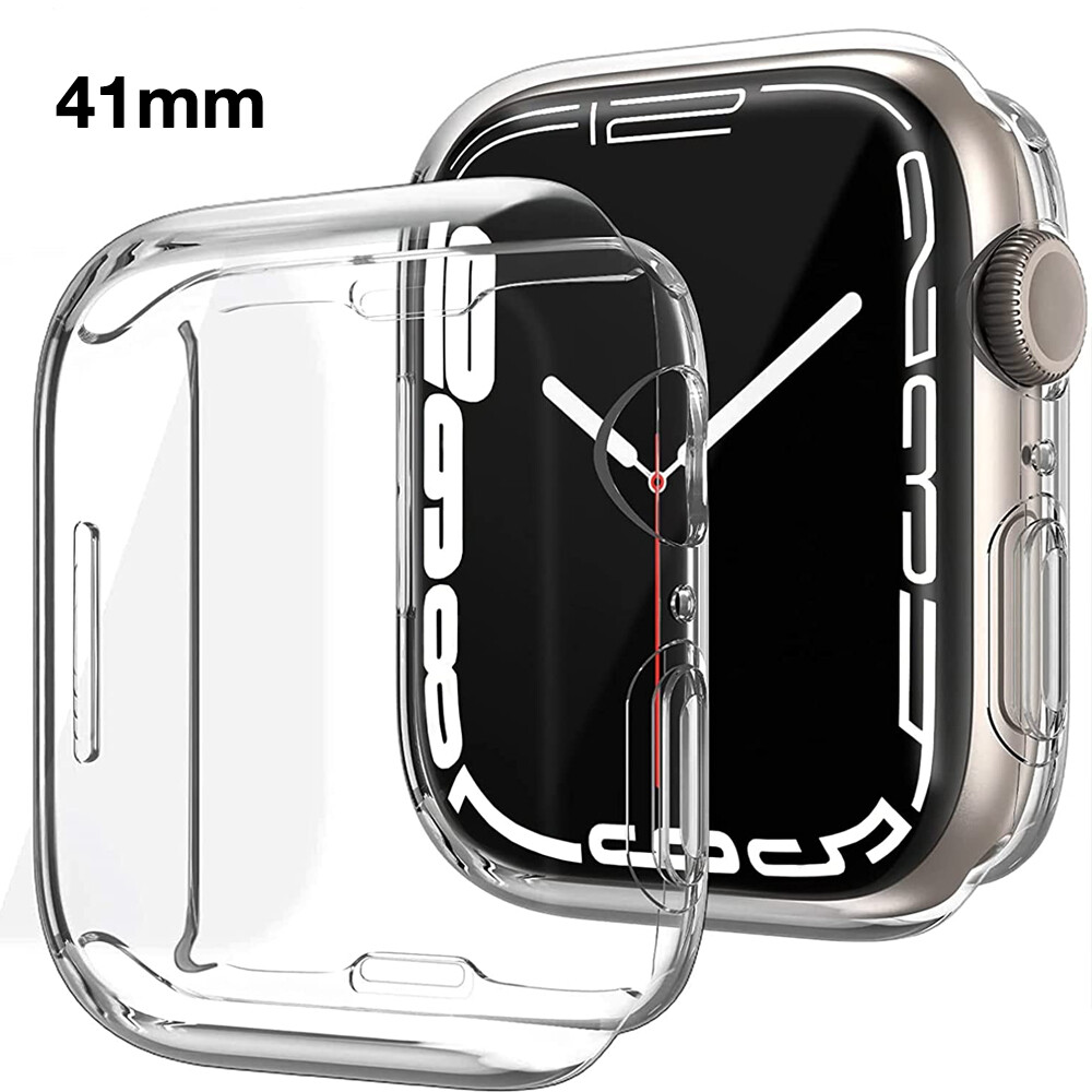 Full Cover Apple Watch 8 Screen Protector Case Ultra 49mm 7 SE 41/45/40 ...