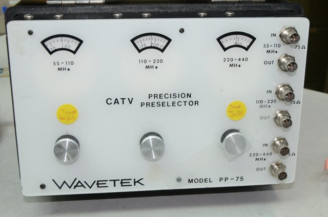 Wavetek Pp-75 CATV Precision Preselector Tunable Bandpass Filter for ...