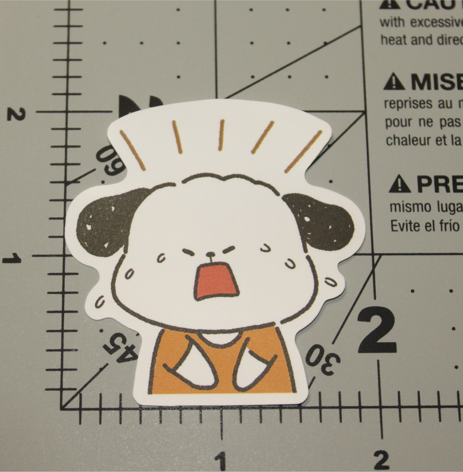 Puppy Dog Orange Shirt Cry Mad Upset Sad Yell Cute Chibi Kawaii Sticker ...