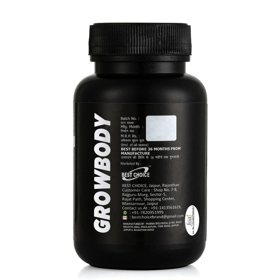 GROW BODY (60 CAPSULE) FOR WEIGHT GAIN, MUSCLE BUILDING AND MUSCLE MASS ...