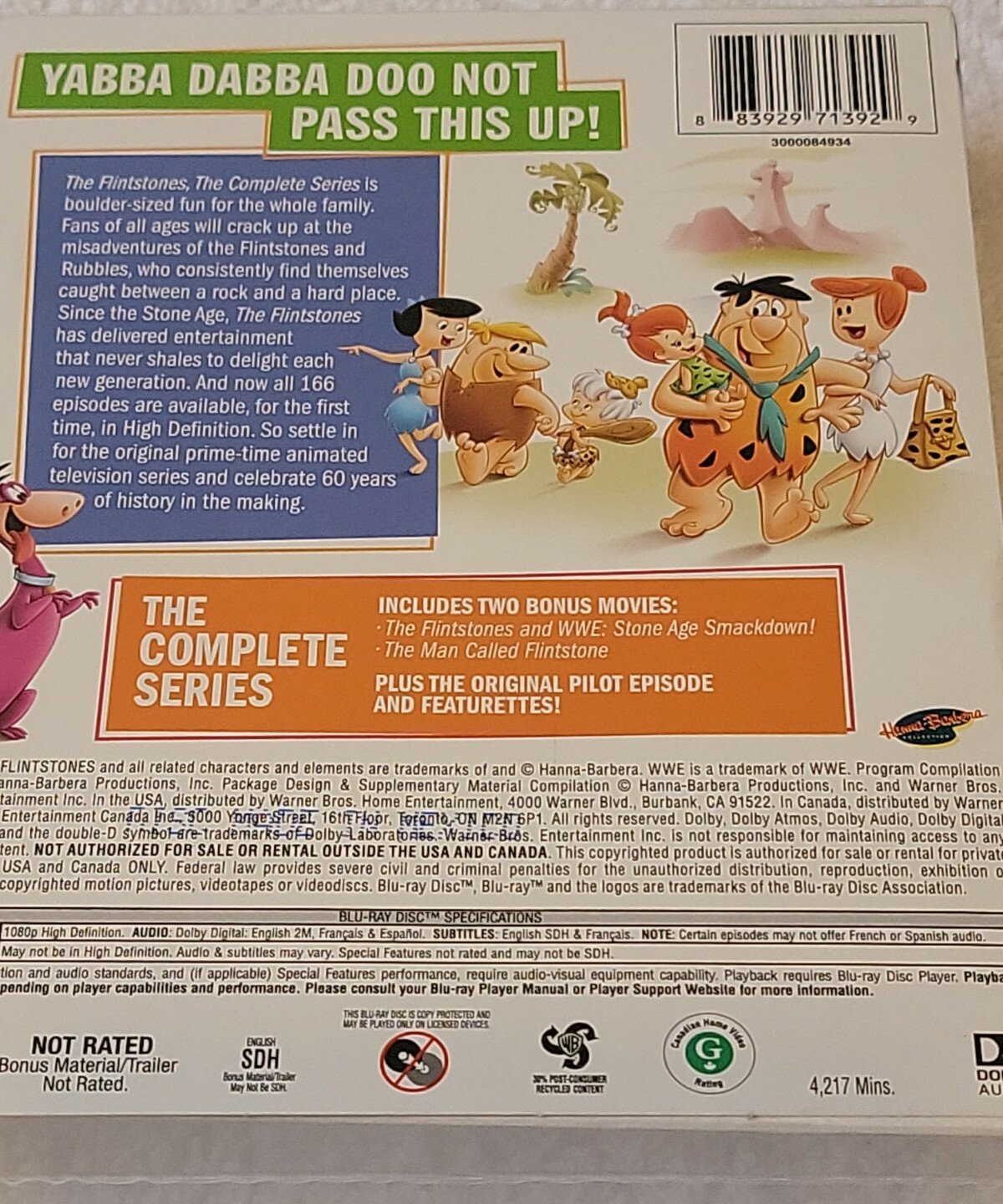 THE FLINTSTONES THE COMPLETE SERIES Blu-ray Seasons 1 2 3 4 5 6 brand ...