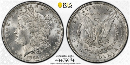1885 O Morgan Silver Dollar $1 PCGS MS62 ~Nice Cheek!~Stunning!~LQQK!!~ | eBay