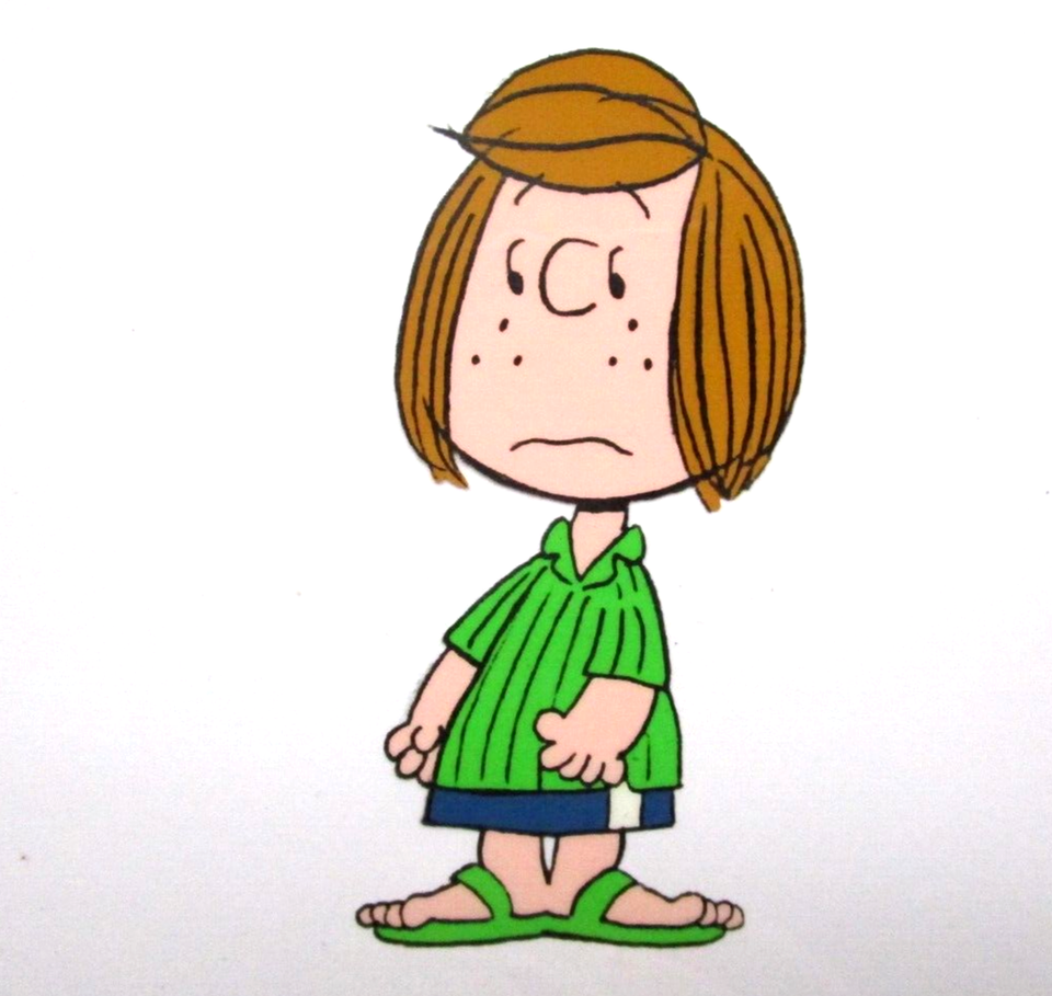 PEPPERMINT PATTY PEANUTS SCHULZ ORIGINALPRODUCTION CEL snoopy sandals ...