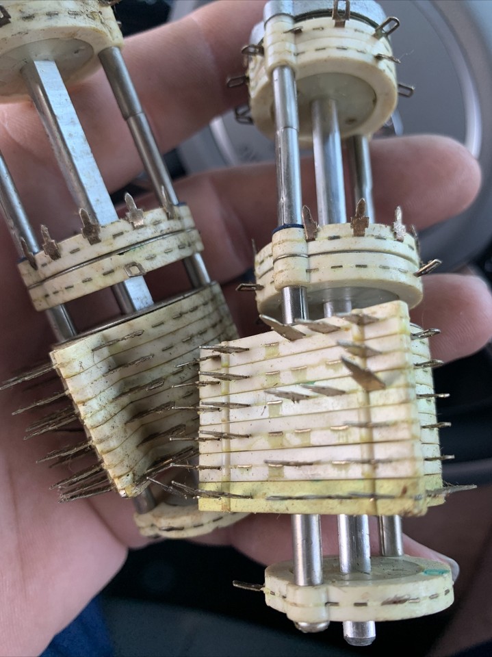 2pcs Vintage Rotary Dial switch position Wafer old Ham Radio Tester ...