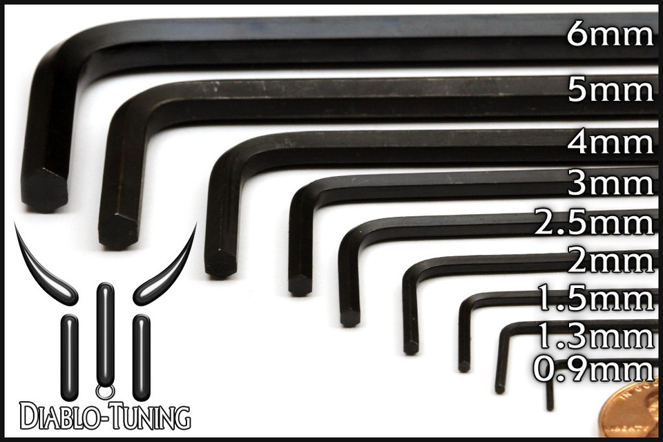 Metric Hex Keys Short Arm 6150 Alloy Steel, M0.9 M1.5 M2 M2.5 M3 M4 M5 ...