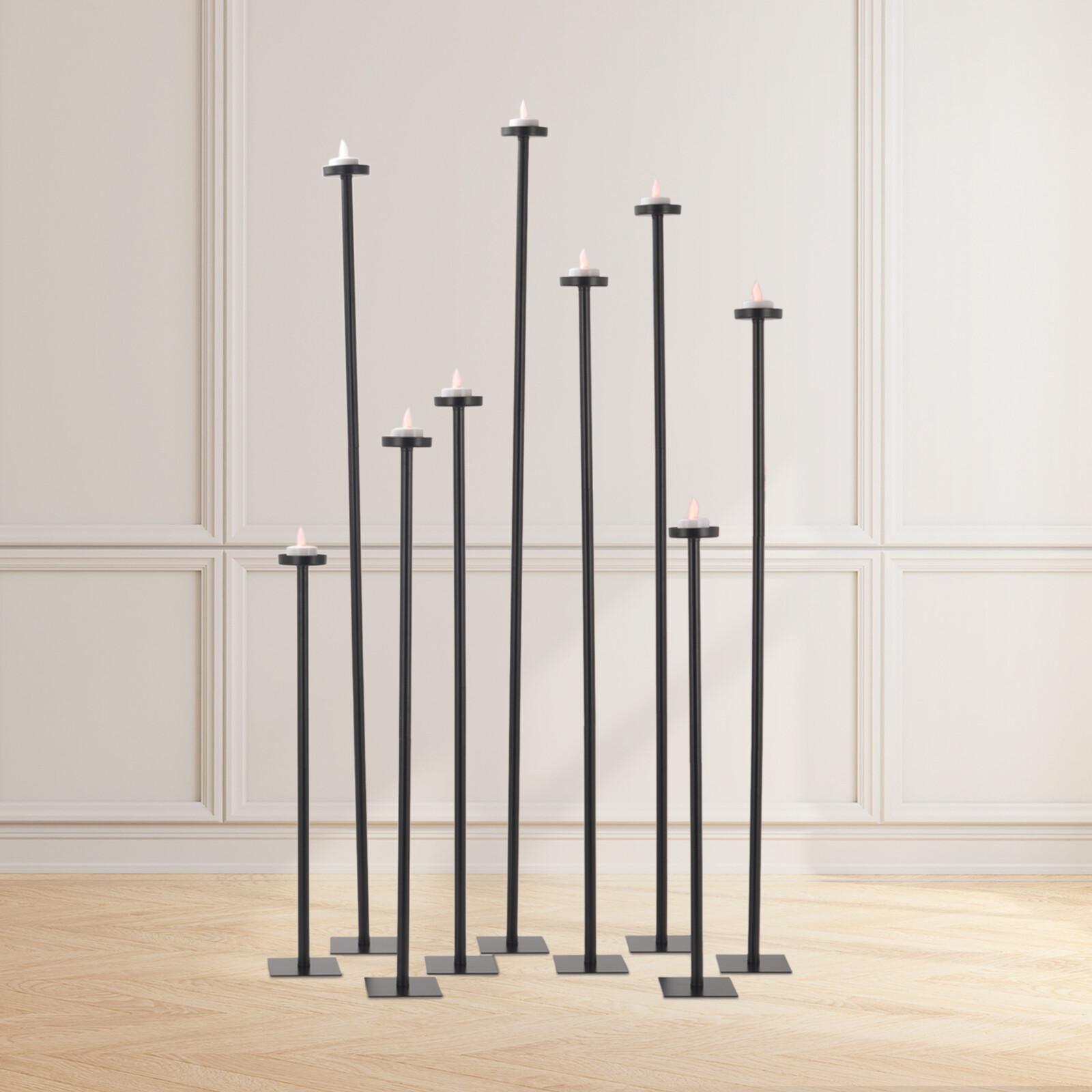 9 Taper Tall Floor Candle Stick Candle Holders For Wedding Party Decorate Using | eBay