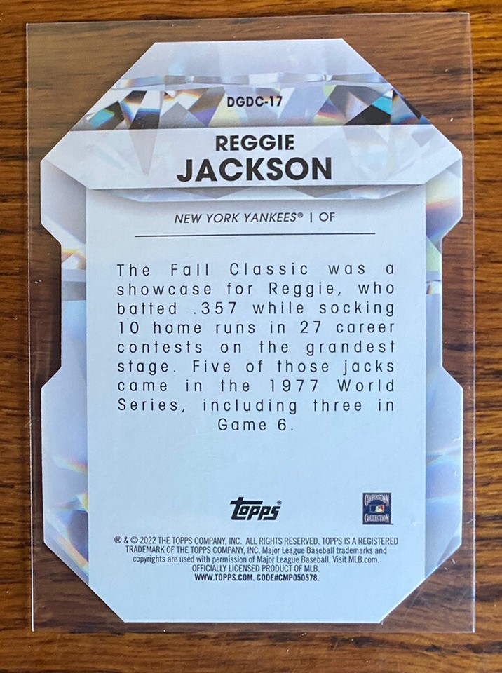 REGGIE JACKSON #DGDC-17 | 2022 Topps Series 1 DIAMOND GREATS Die-Cut ...