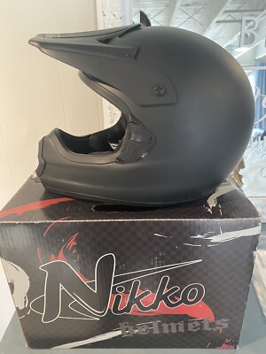 New Dirt Bike helmet-Matte Black- DOT- Nikko-XXL | eBay