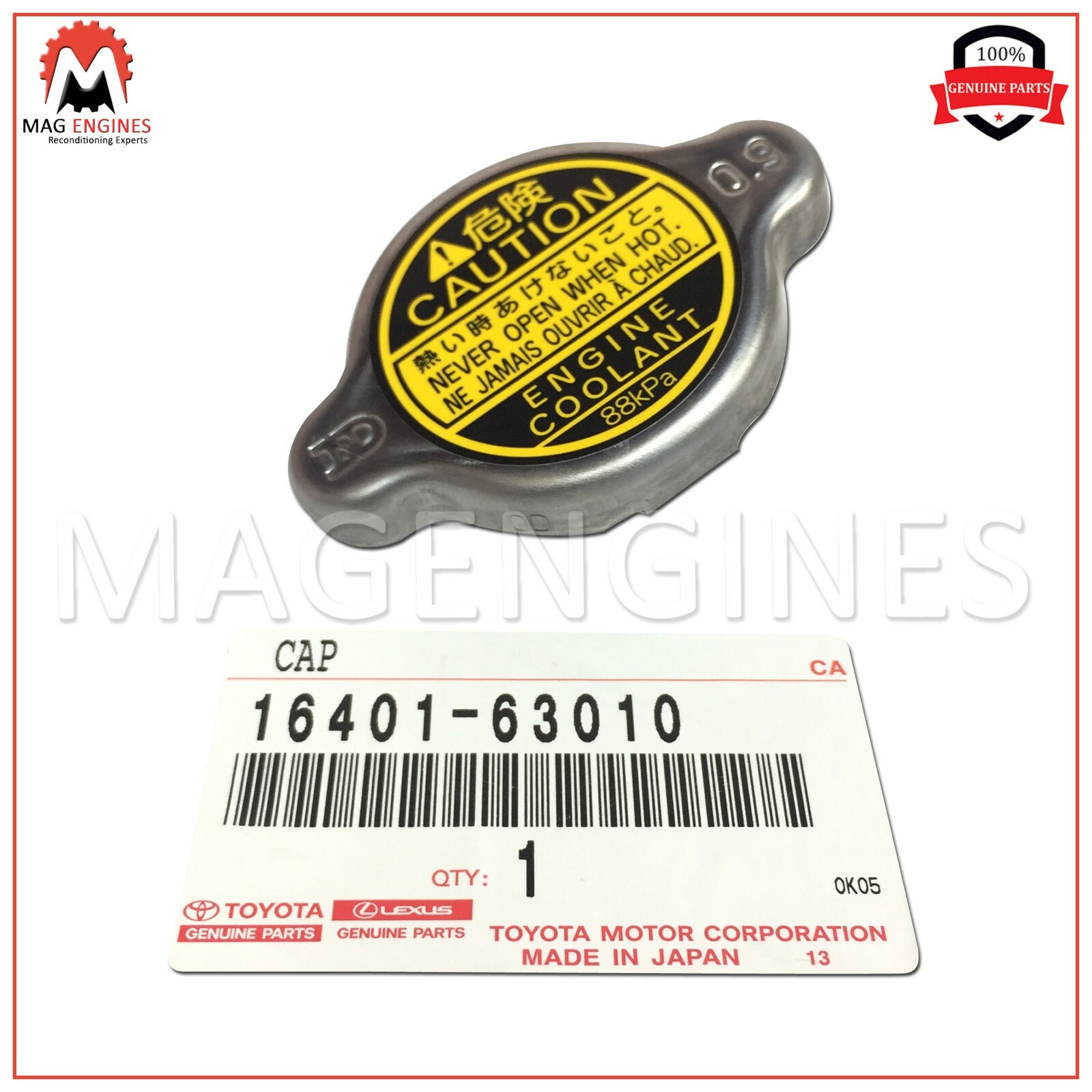 16401-63010 GENUINE OEM CAP SUB-ASSY (FOR WATER OUTLET) 1640163010 | eBay