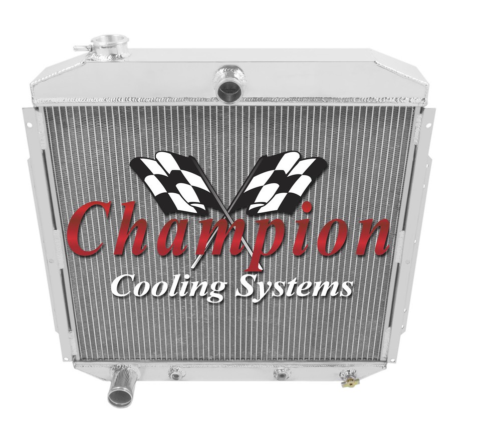 SZ Champion 3 Row Radiator W/ 16" Fan for 1953 - 1956 Ford Truck V6, V8 ...