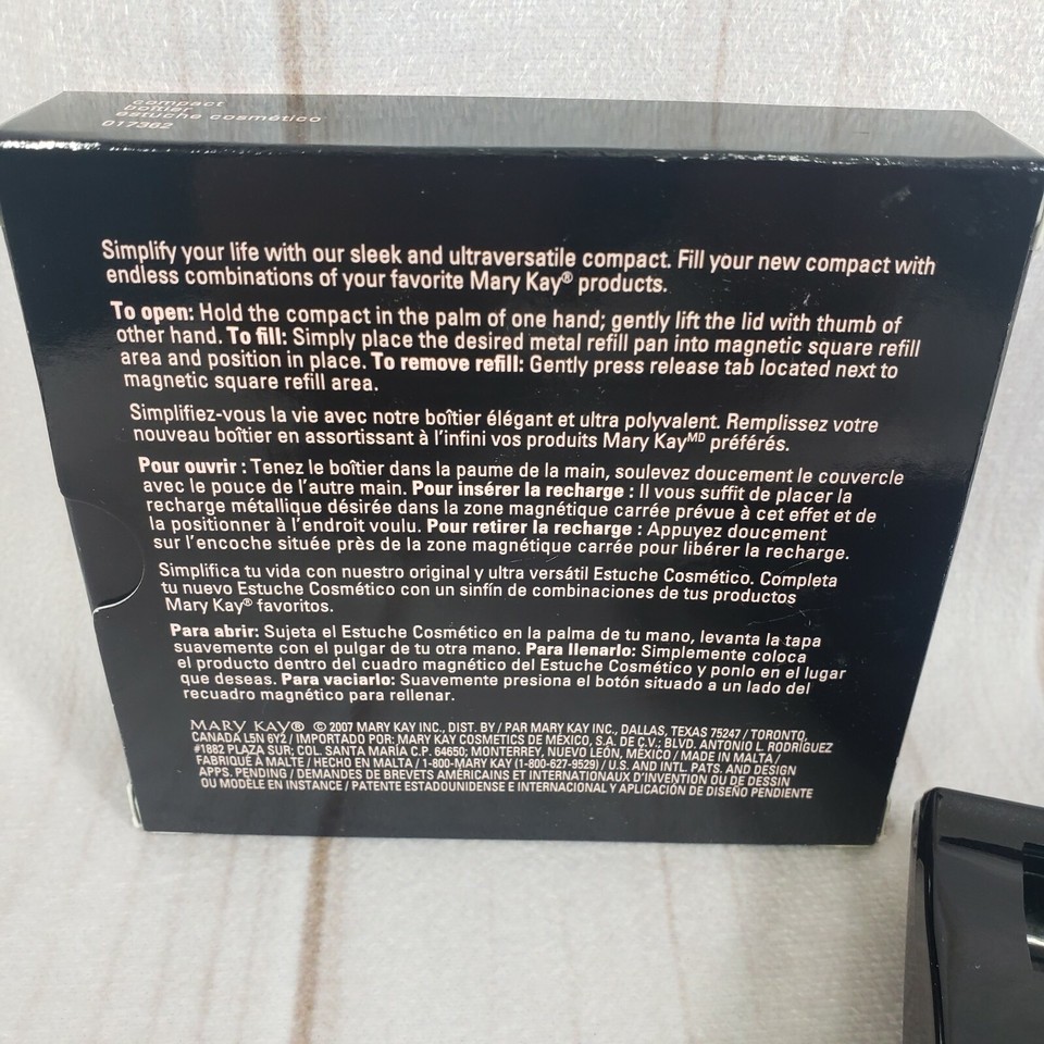 Mary Kay Compact Black unfilled (017362) NEW in box Refillable | eBay