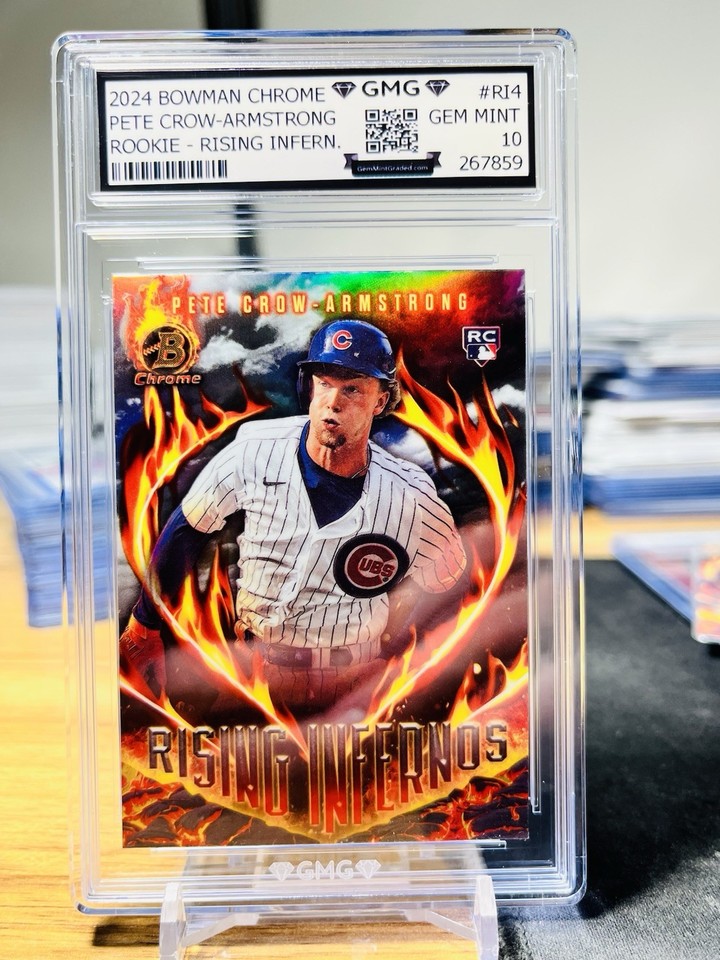 2024 Bowman Chrome Pete Crow-Armstrong Rookie RI Infernos GMG Graded 10 ...