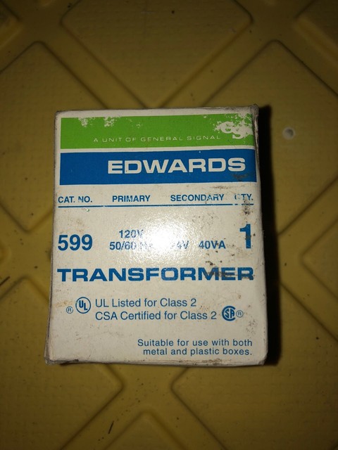 Edwards Signaling 599 CLS 2 Trnsfrmr 40va Enclosed Foot for sale online ...