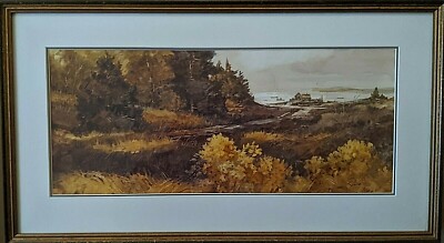 Peter Rolfe (Maine) Watercolor "Road to the Wharves" Signed | eBay