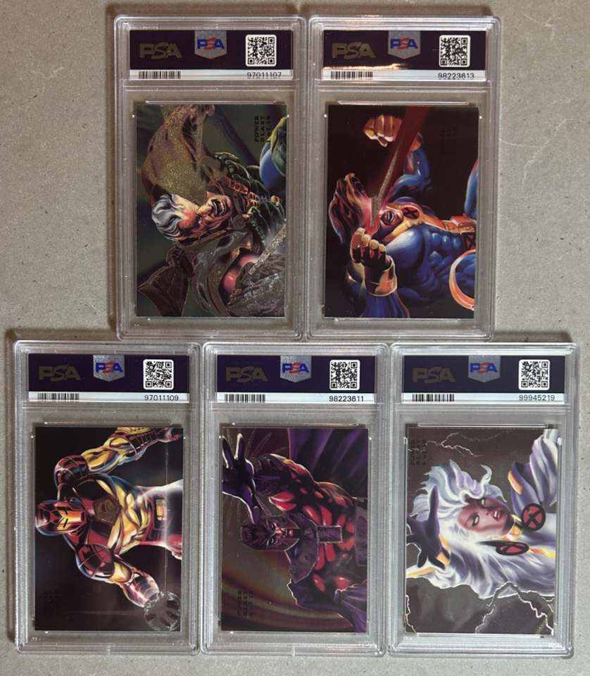 1994 Marvel Flair Power Blast Lot of 5 All PSA 9 Magneto Cable Cyclops | eBay