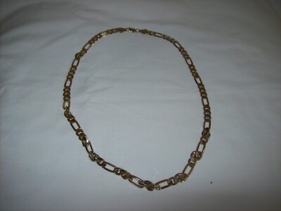 Men's Heavy Gold Tone Link Chain 23 inch Necklace | eBay