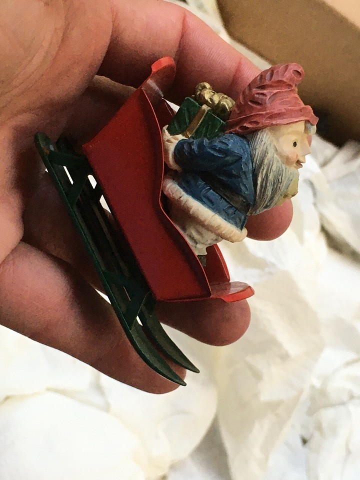 Elfin Christmas Sleigh Christmas Figure | eBay