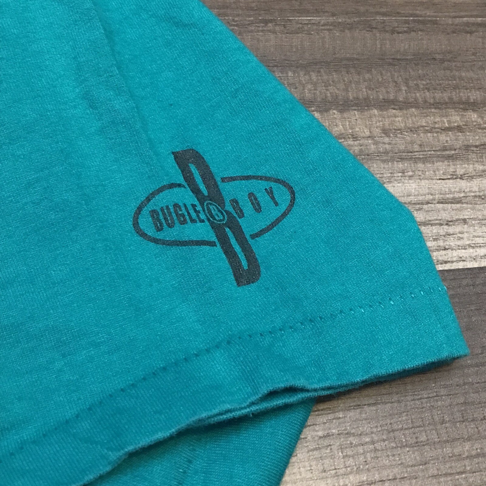 Vintage 1993 Bugle Boy ‘BOY’ Logo Turquoise Single St… - Gem