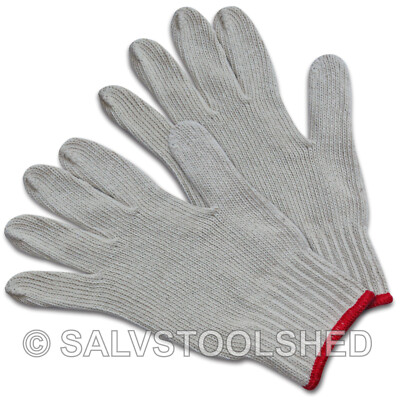 Cotton Gloves 10 Pairs Work Glove Thick Packing Knit Manufacturing ...