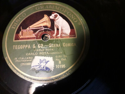 78 giri "CARLO ROTA " SCENA A SOGGETTO MUSICALE - TECOPPA & CO " DISCO ...