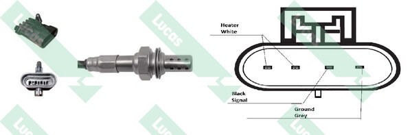 Lambda Sensor Oxygen Sensor Lucas LEB411 Replaces 46408190,46422649 ...