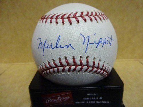 MERLIN NIPPERT BOSTON RED SOX RARE SIGNED M.L. BASEBALL W/COA | eBay