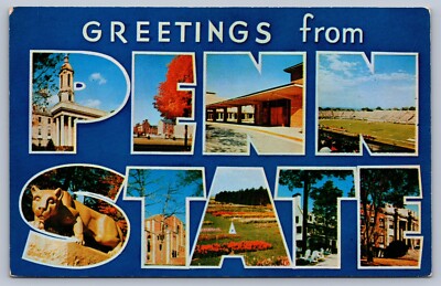 Postcard Greetings From Penn State University Large Letter 1957 | eBay