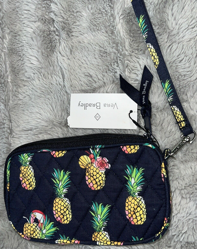 NWT Vera Bradley Toucan Party Pineapple Tech Case iPhone Wristlet Navy Blue | eBay